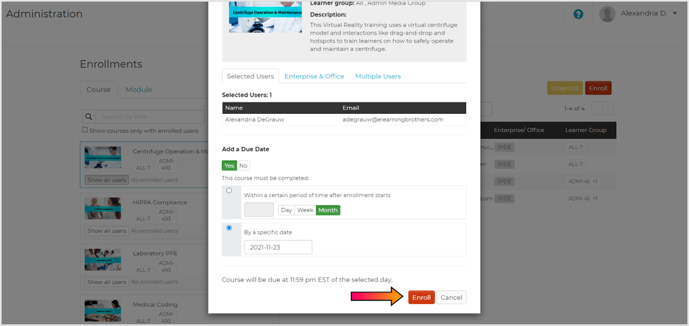 How to Set Due Dates and Due Date Notifications for Courses and Modules