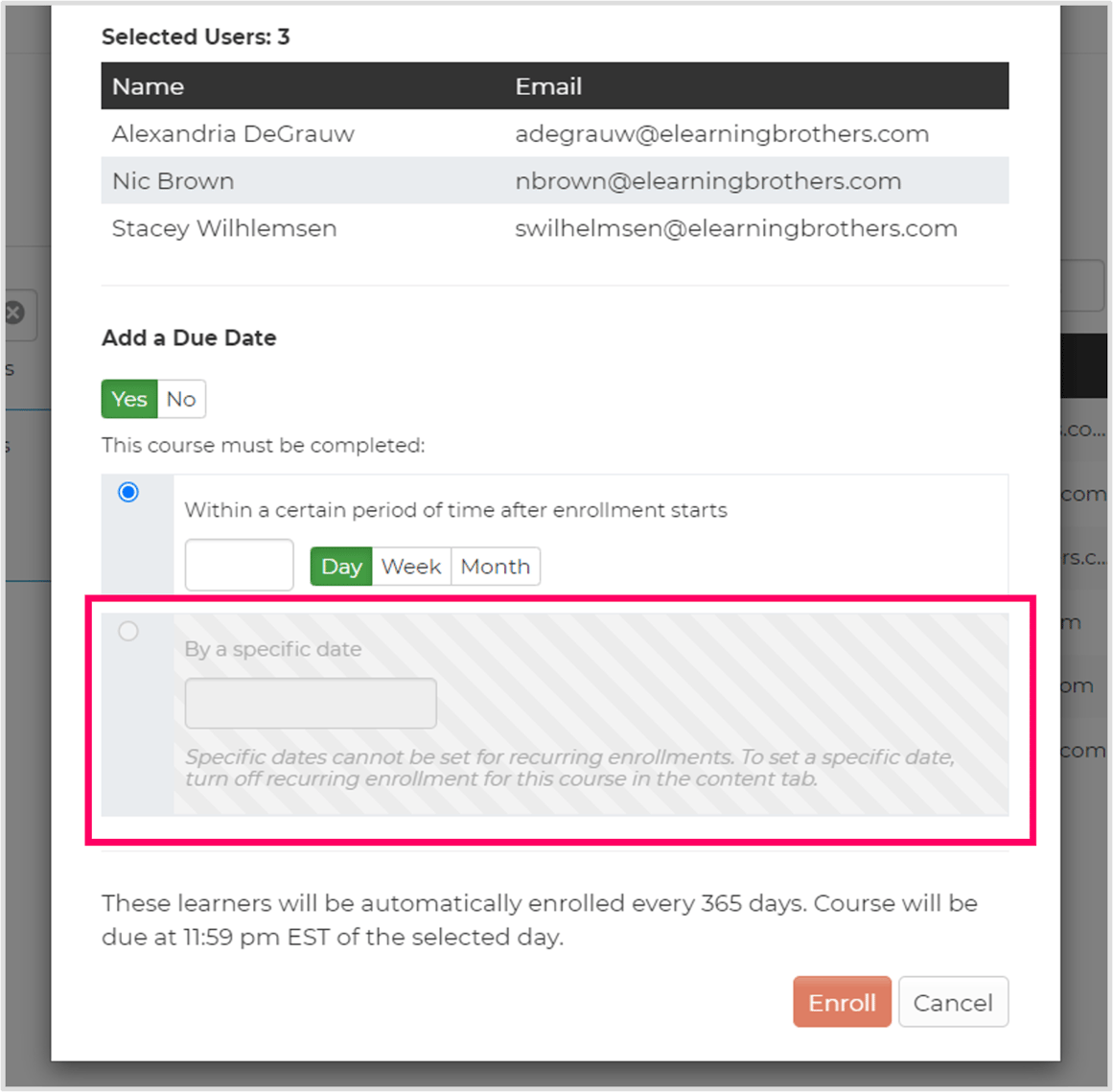 Admin Manually Enroll Users in Courses