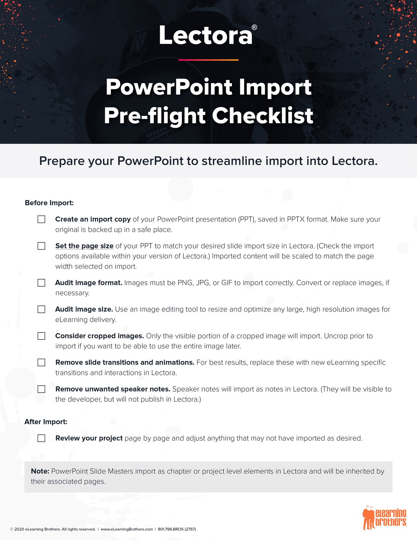 PowerPoint Import Pre-flight Checklist