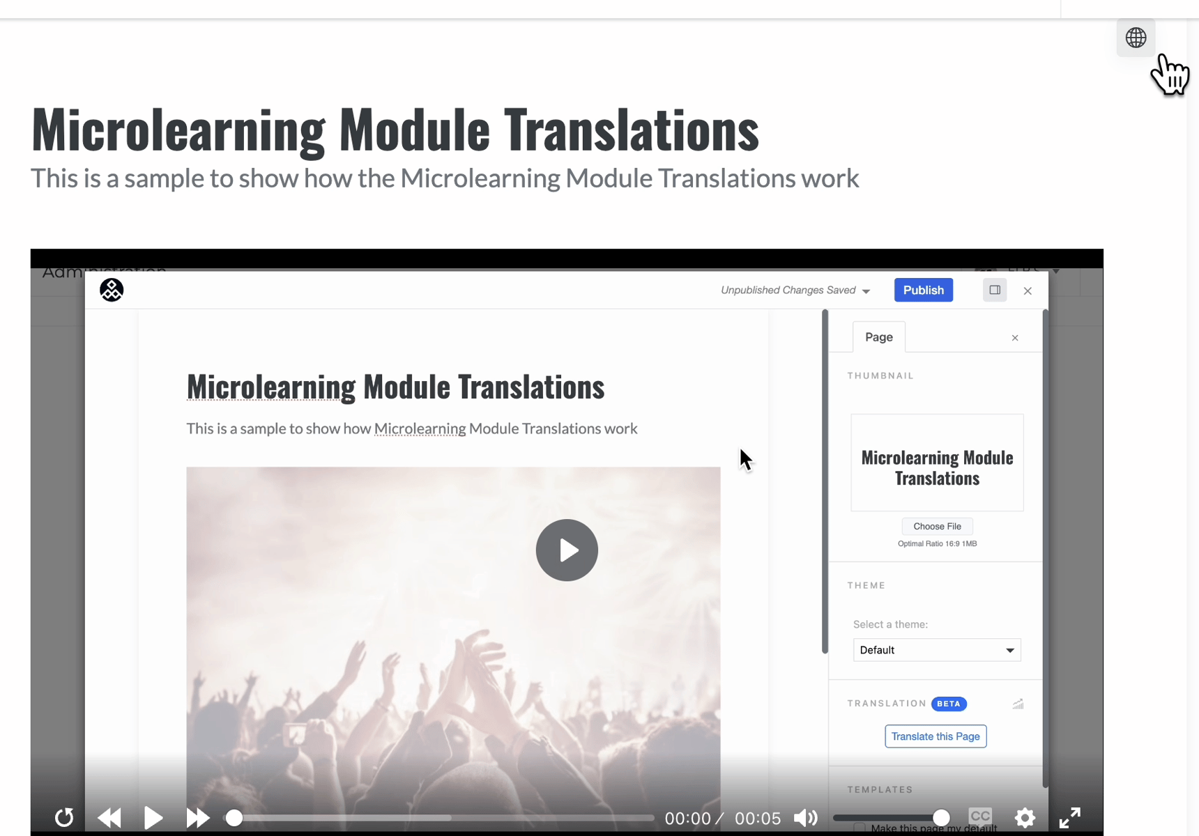 Creating and Editing a Microlearning Module